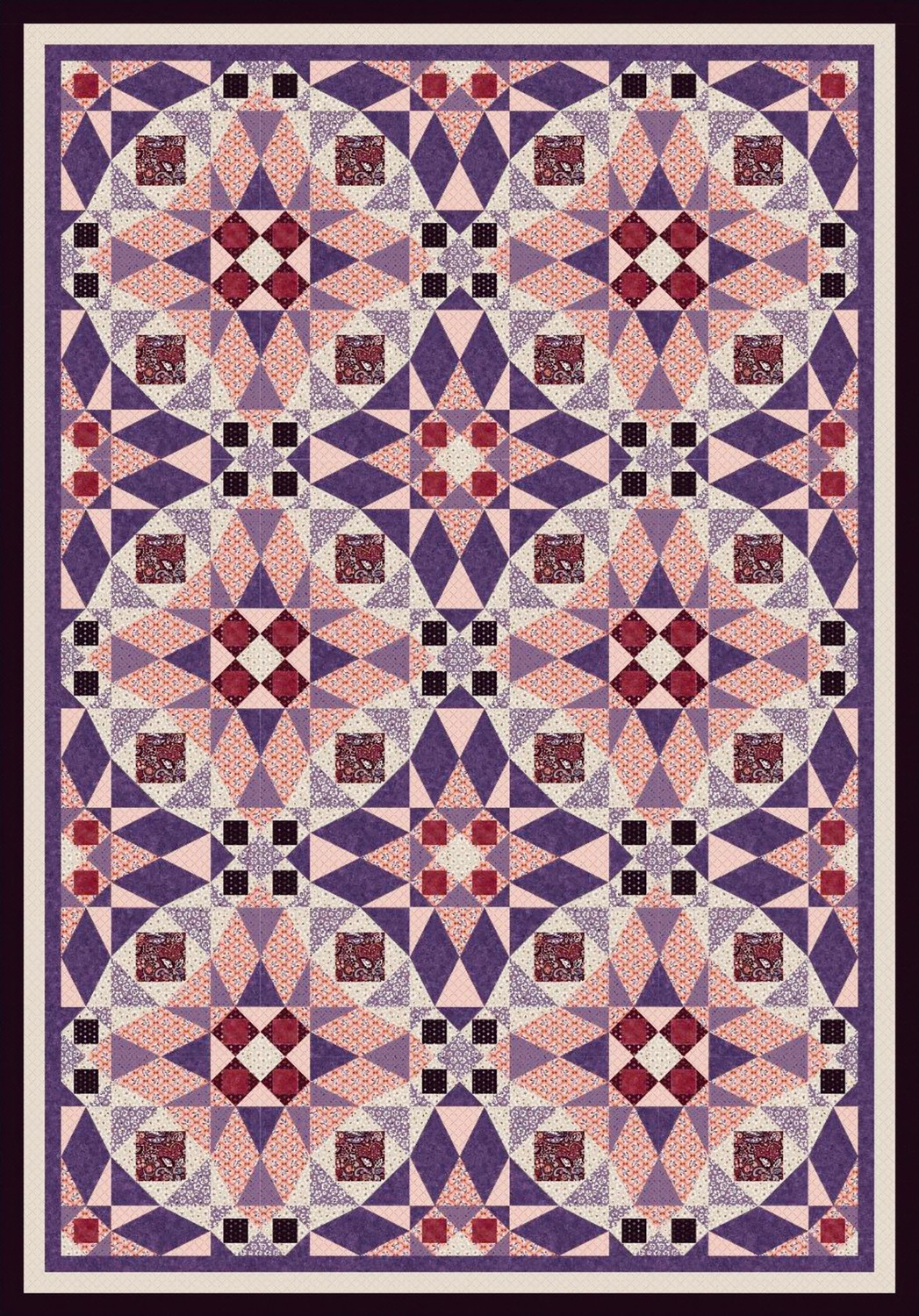 Spiced Cider - Spiced Cider Mulberry Sunset Multi Cotton Fabric Quilt ...