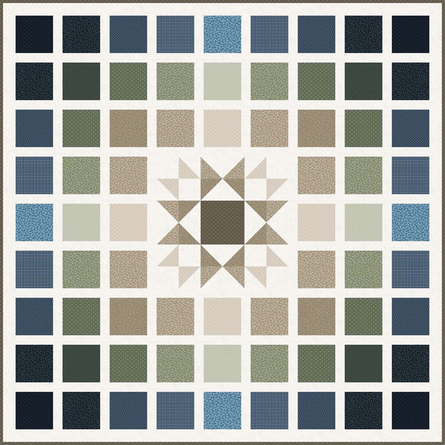 Cambridge Flannel - Cambridge Flannel Cambridge Star Flannel Cotton Fabric Quilt Kit ...