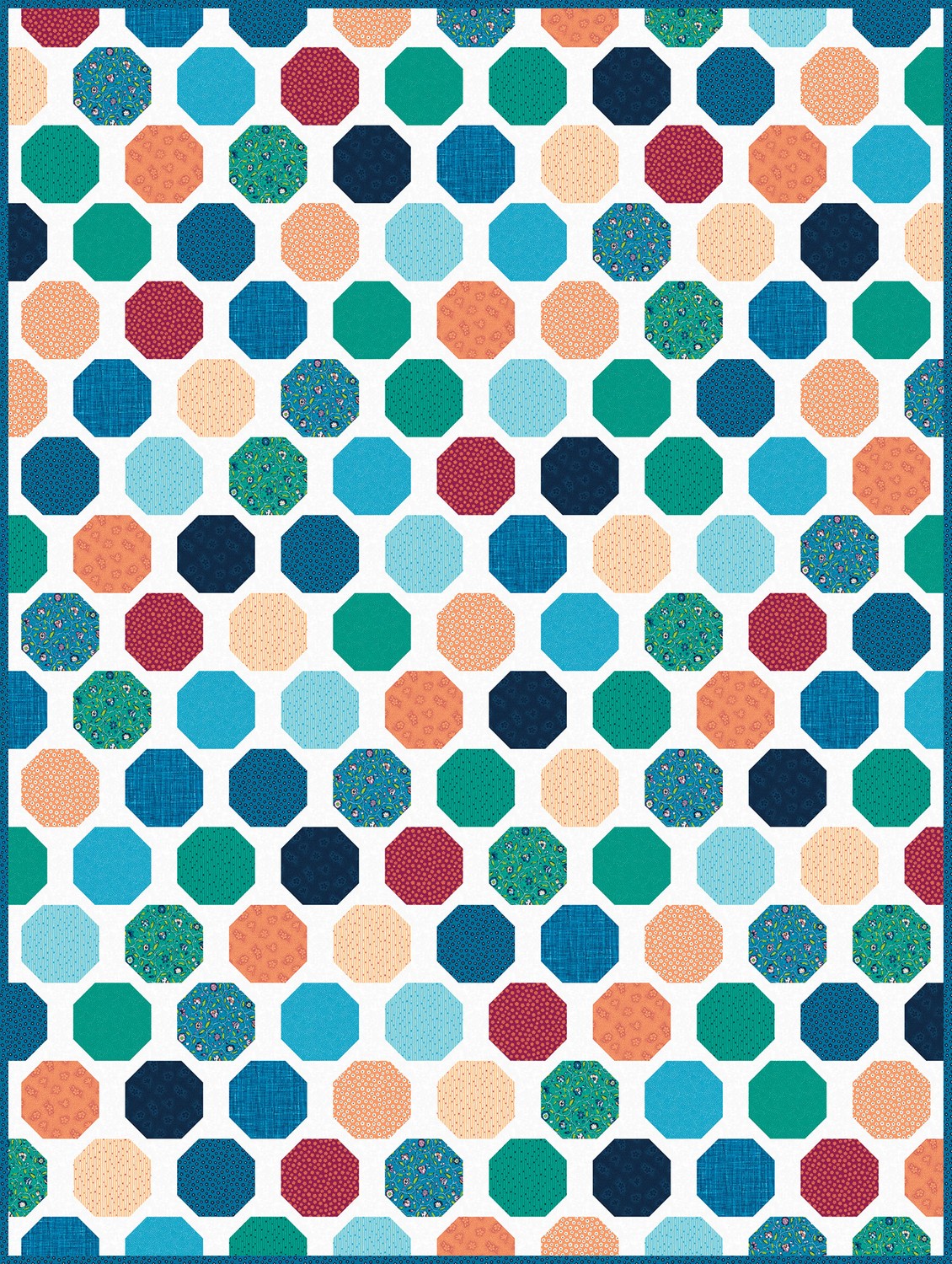 In Full Bloom - In Full Bloom Wild Blooms Throw Quilt Kit | ConnectingThreads.com