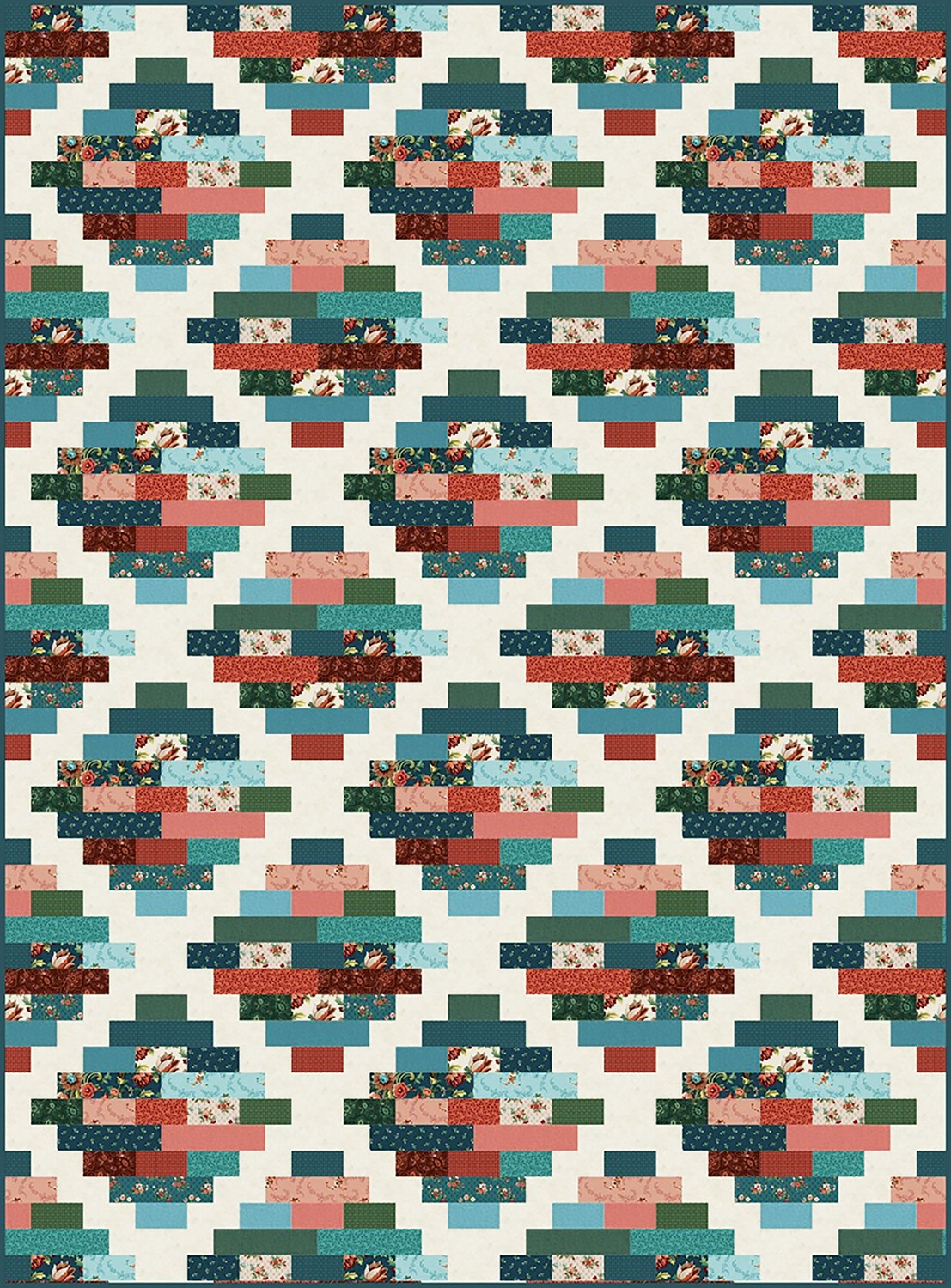 Lady Eliza - Lady Eliza Hampton Court Throw Strip Pieced Cotton Fabric ...