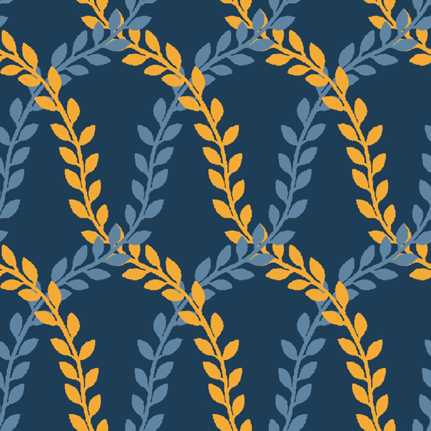 Cheddar Blues - Woven Laurel Lt Navy Quilting Cotton Fabric Yardage | ConnectingThreads.com