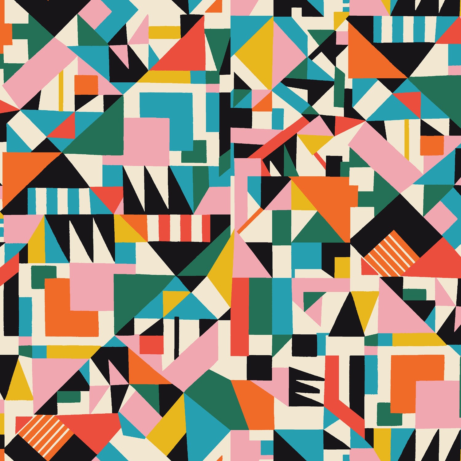 Art Haus - Backing Fabrics Modern Geometric 108 in Wide Backing Multi Wide Backing Fabric ...