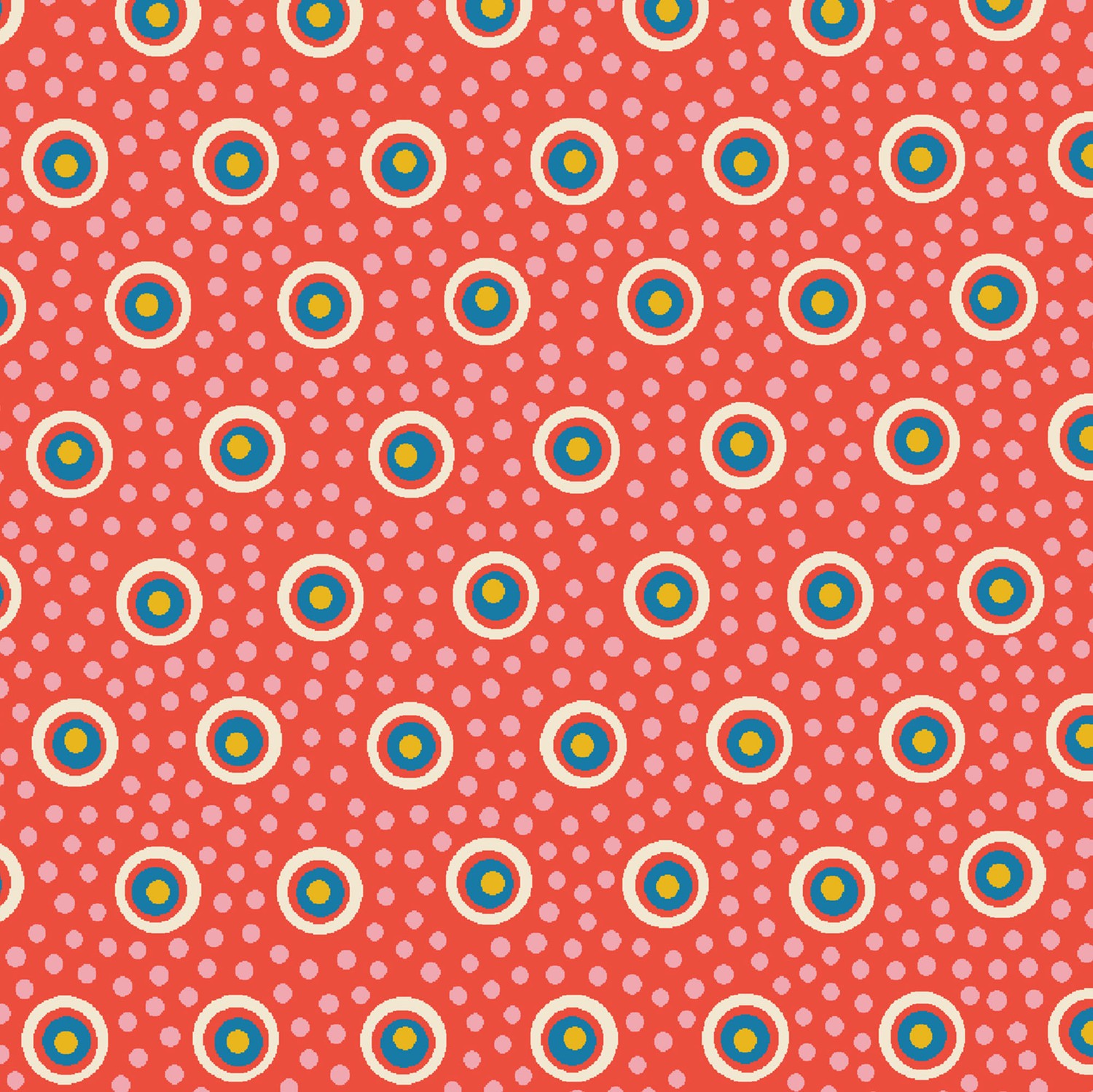 Art Haus - Backing Fabrics Circle Dot 108 in Wide Backing Red Orange Wide Backing Fabric Yardage ...