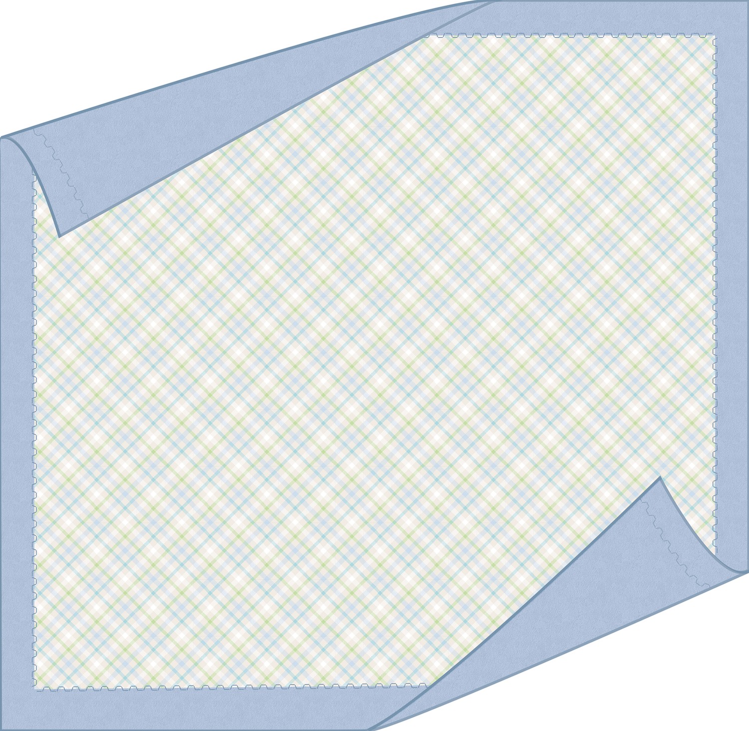 Pattern Play Flannel - Receiving Blanket Project Bundle - Glacier Floofy with Baby Plaid ...