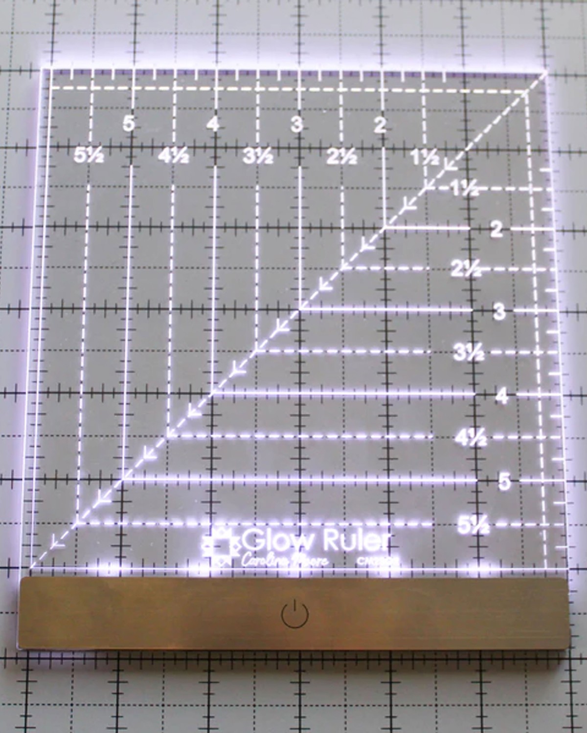 Carolina Moore Glow Ruler 6in Square | ConnectingThreads.com