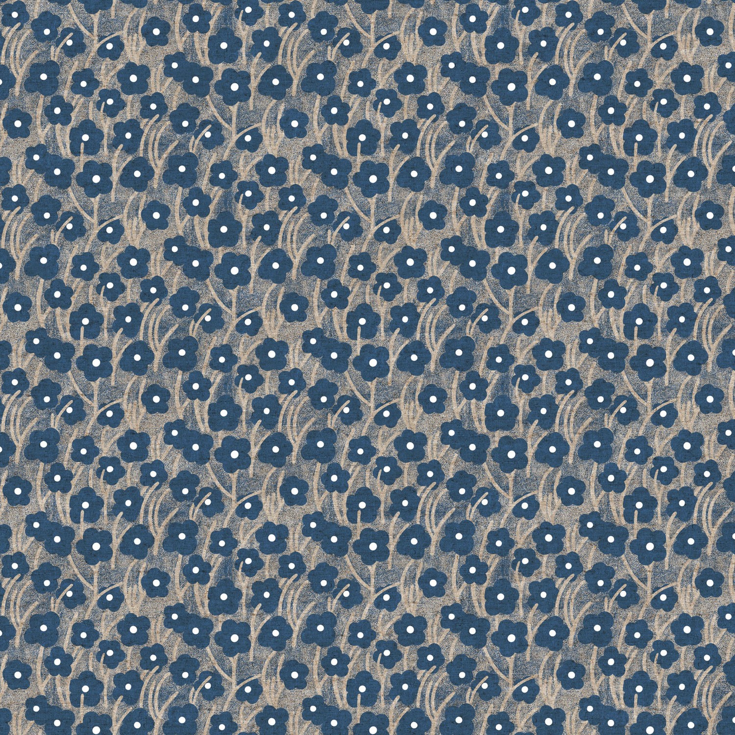 Grove - Grove Field Blue White Quilting Cotton Fabric Yardage ...