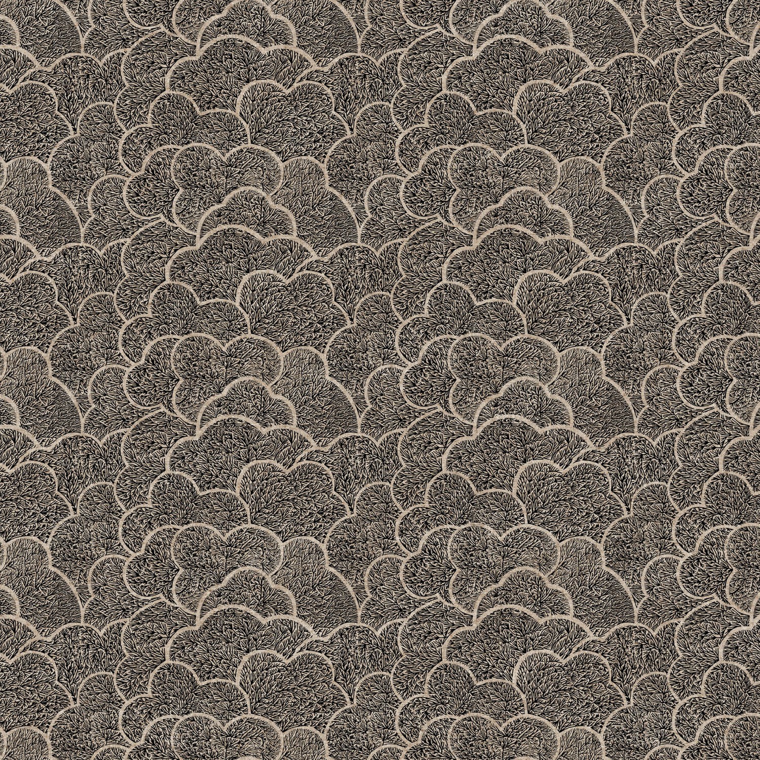 Grove - Grove Trees Black Quilting Cotton Fabric Yardage ...