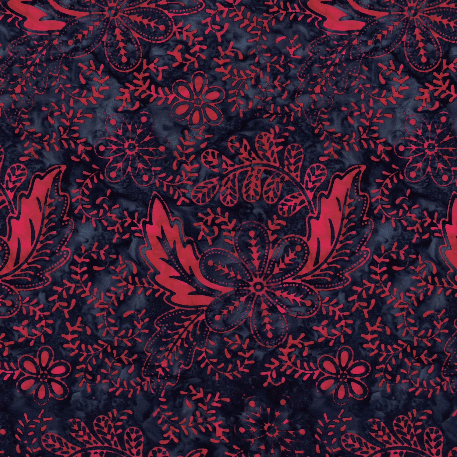 Icy Embers Batiks - Icy Embers Batiks Swirly Sambac Batik Molten Indigo Quilting Cotton Fabric ...