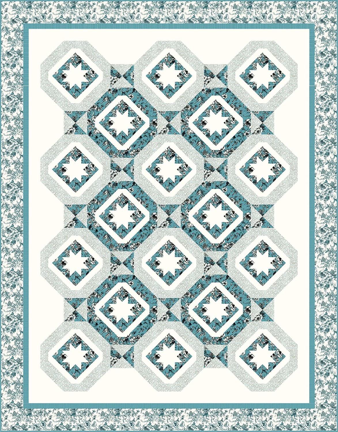 Witley Court - Shimmering Tiles Quilt Pattern Download | ConnectingThreads.com
