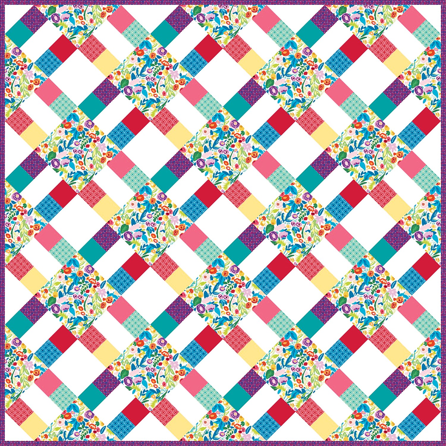 Bright Blossoms - Bountiful Quilt Pattern Download | ConnectingThreads.com