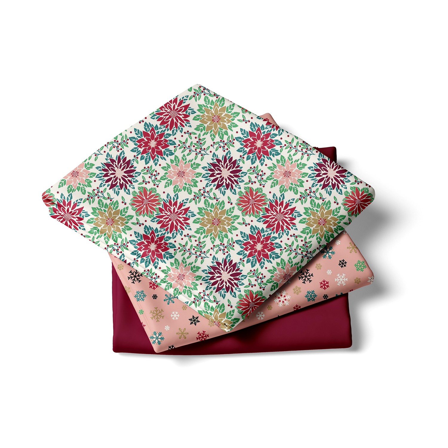 Holiday Magic - Majestic Snowflakes 3-Yard Fabric Bundle | ConnectingThreads.com