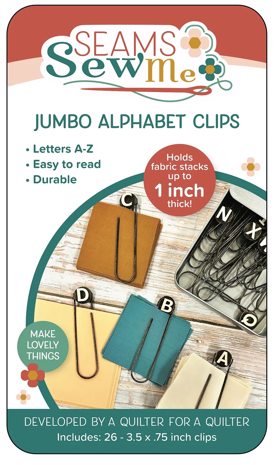 Jumbo Alphabet Clips | ConnectingThreads.com