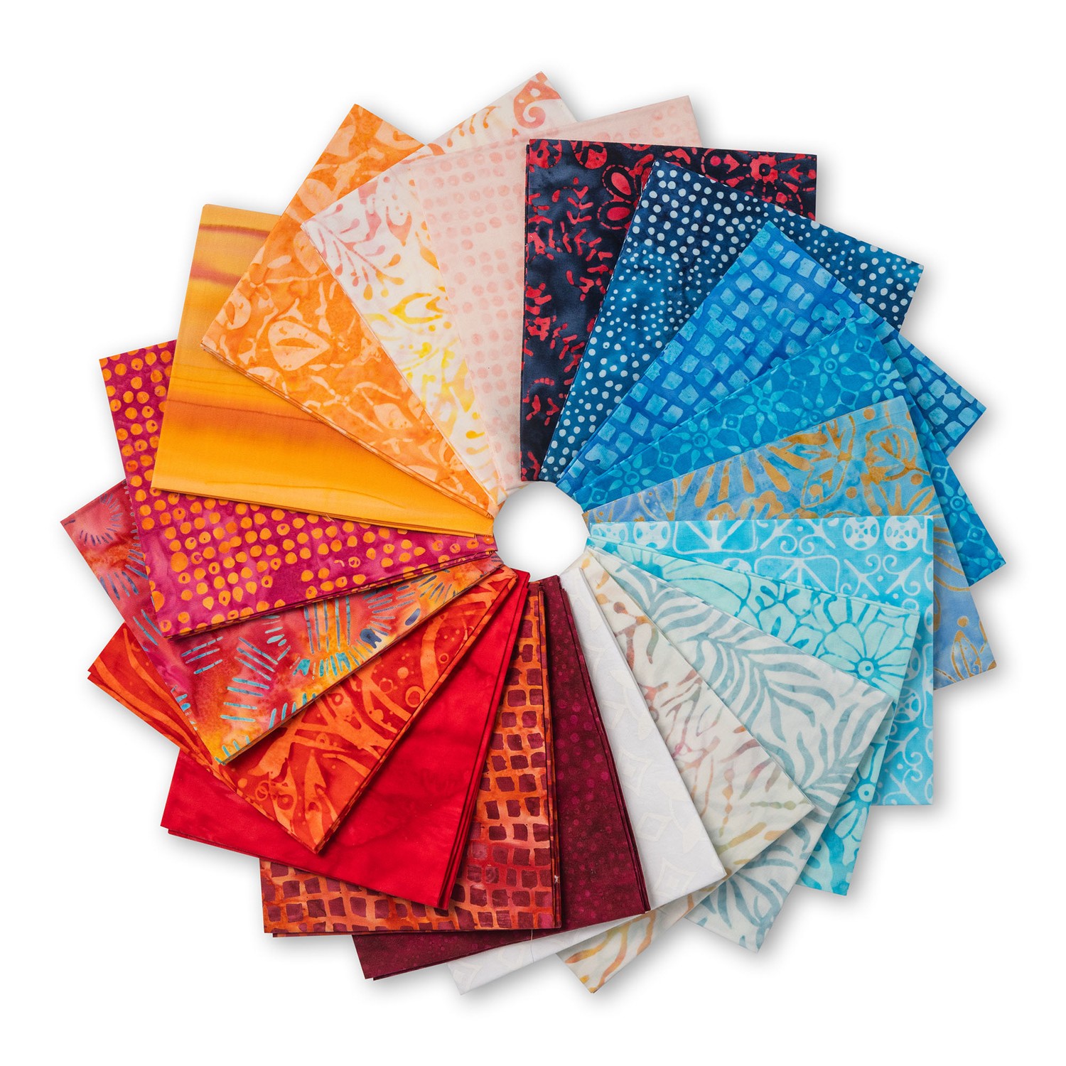 Icy Embers Batiks - Icy Embers Batiks Fat Quarter Sampler | ConnectingThreads.com