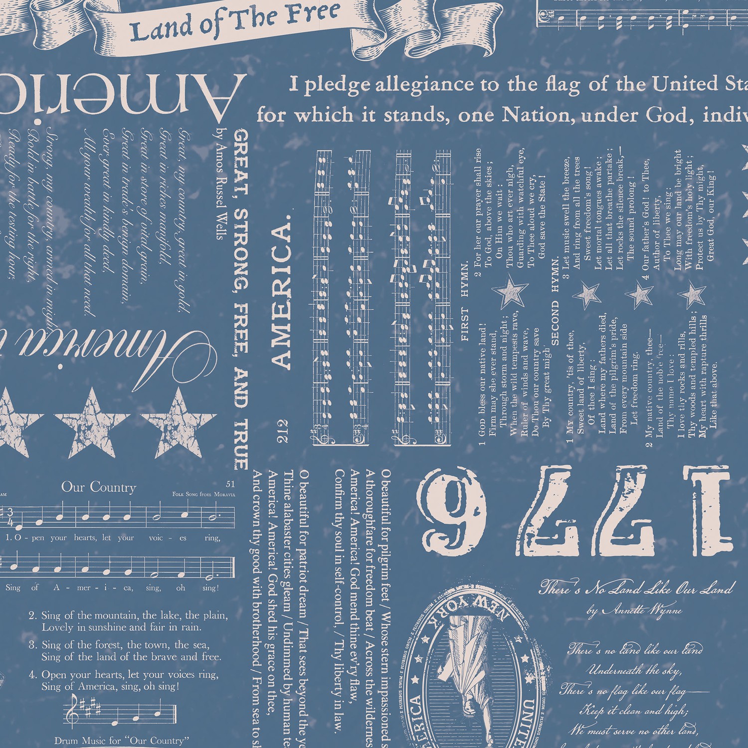 Americana - Americana Liberty Denim Quilting Cotton Fabric Yardage | ConnectingThreads.com