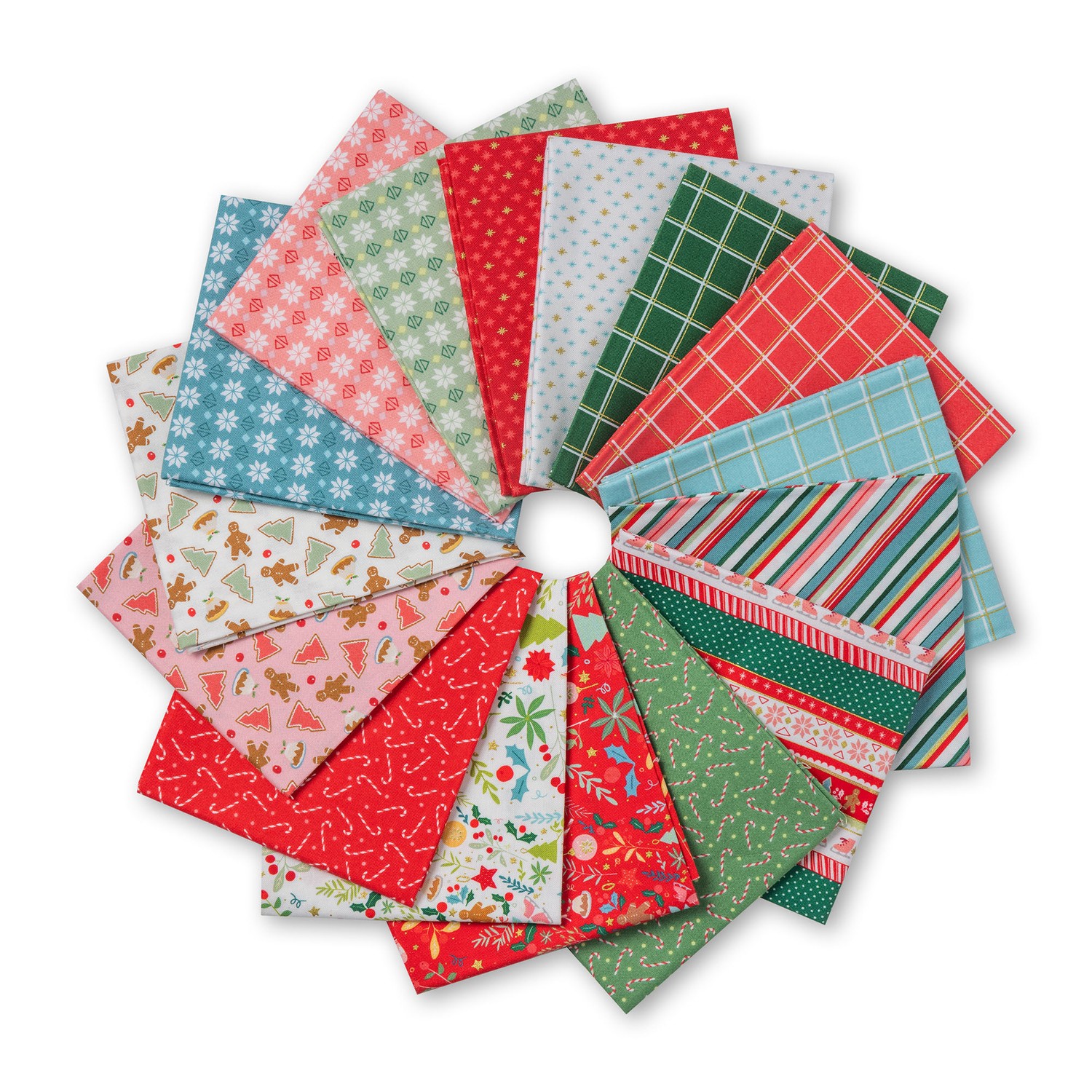 Gingerbread & Holly - Gingerbread & Holly Fat Quarter Sampler | ConnectingThreads.com