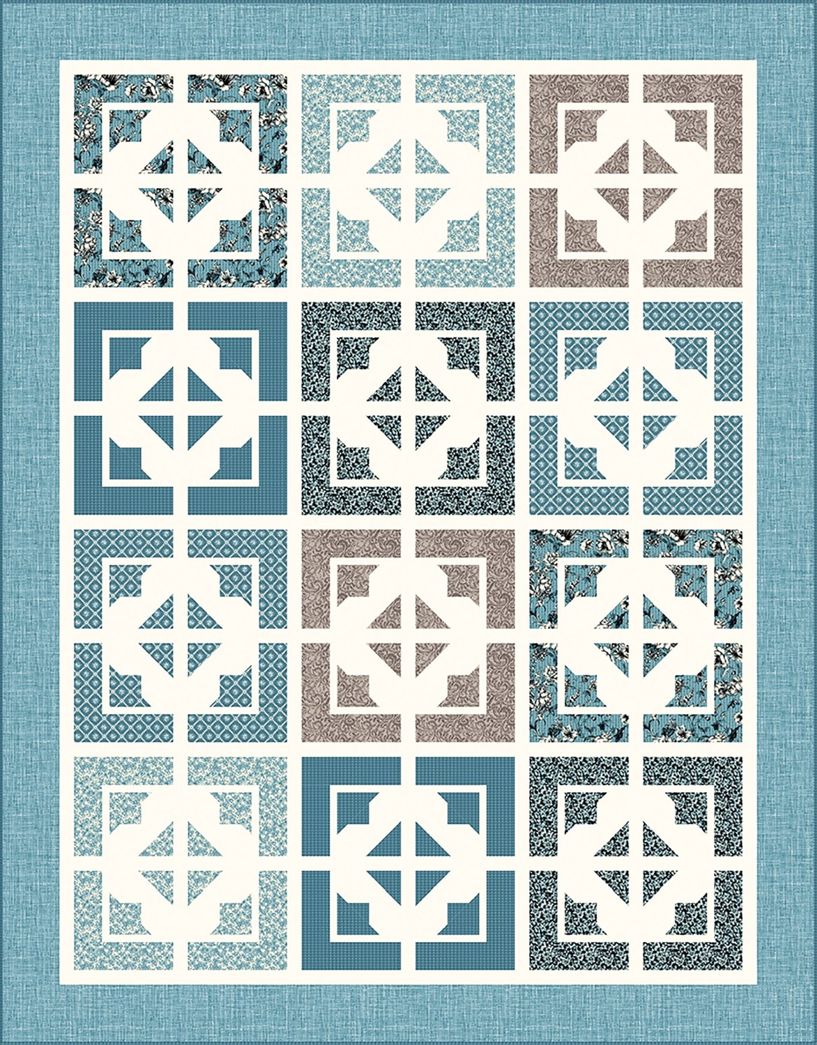 Witley Court - Witley Court Manor Garden Quilt Kit | ConnectingThreads.com