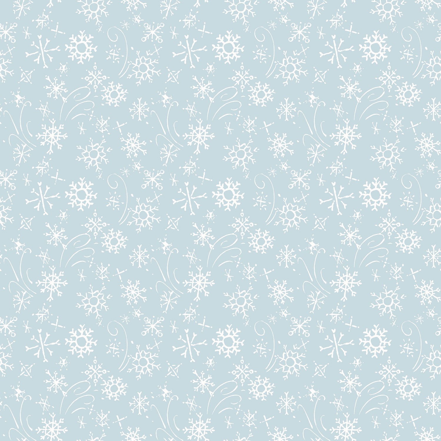 Santa's Tree Farm - Santa's Tree Farm Snowflakes Sky Quilting Cotton Yardage | ConnectingThreads.com