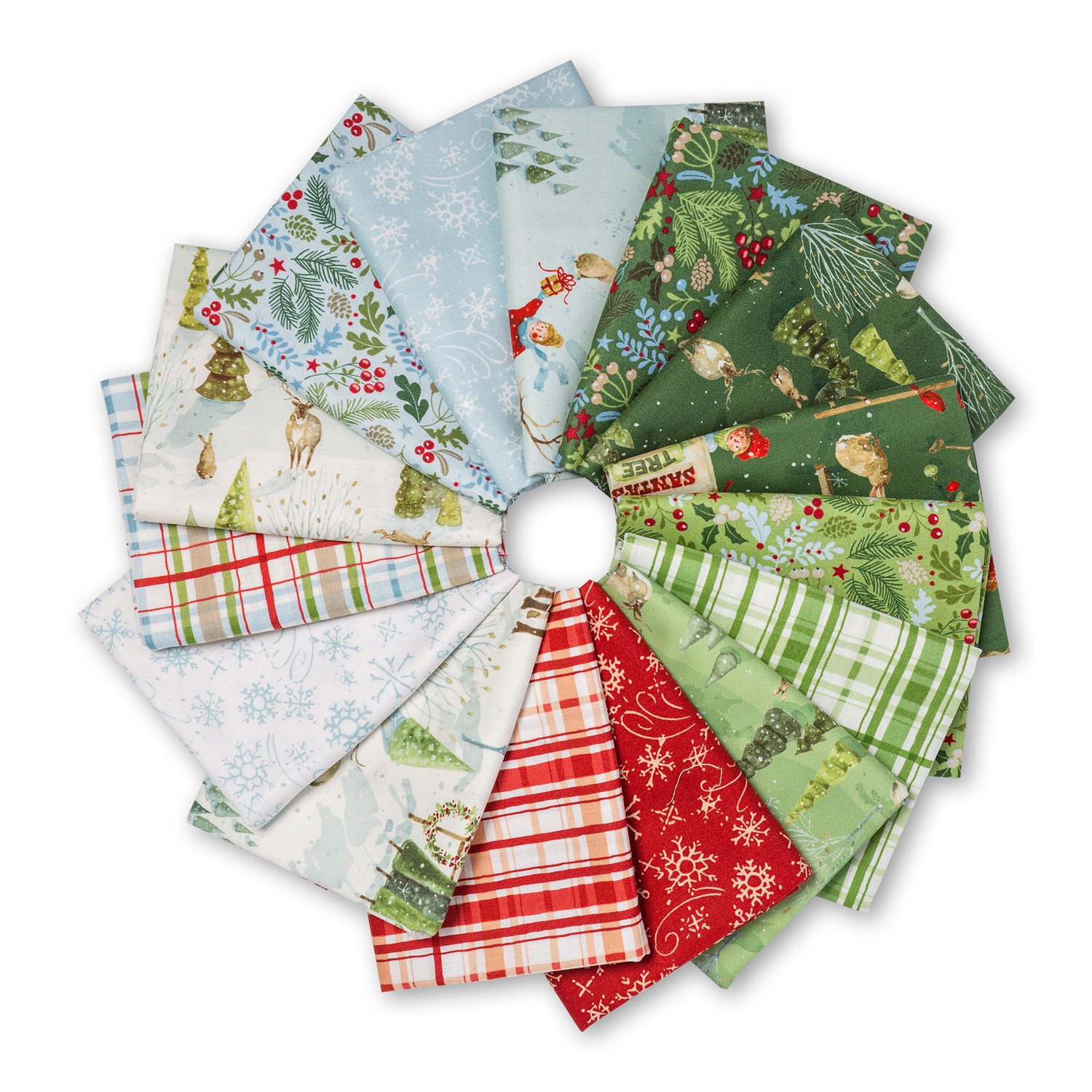 Santa's Tree Farm - Santa's Tree Farm Fat Quarter Bundle - 15 Pieces ...