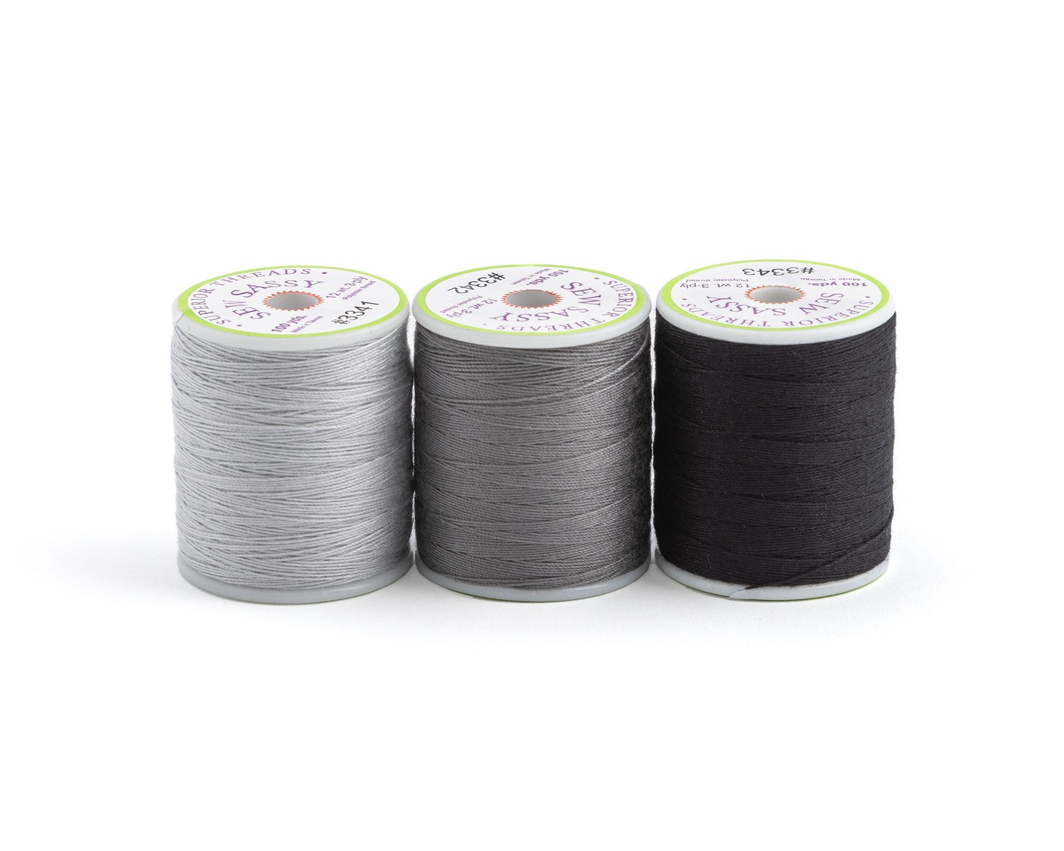 Sew Sassy 3 Spool Thread Set - Smoke | ConnectingThreads.com