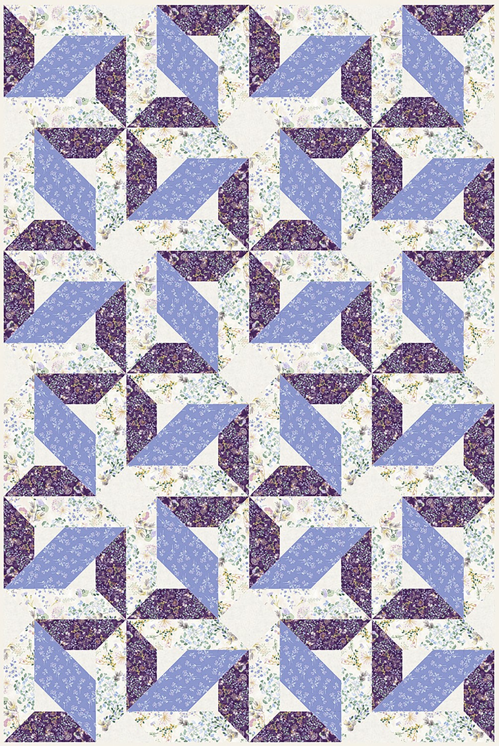 Meadow Daydreams - Curling Ribbons Throw Quilt Kit | ConnectingThreads.com