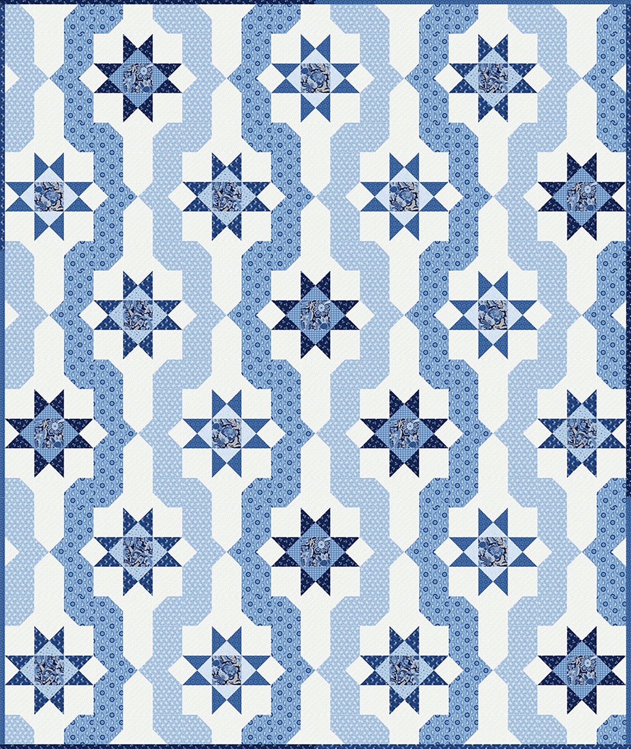 Blueberry Parfait - Blueberry Trellis Quilt Kit | ConnectingThreads.com