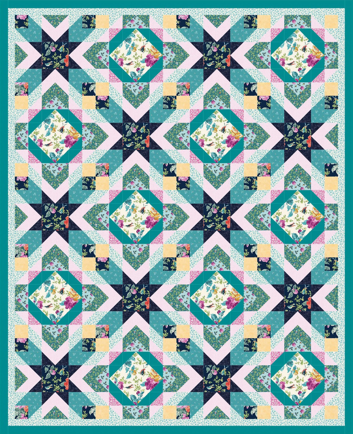 Spring Nectar - Petal Patchwork Quilt Kit | ConnectingThreads.com