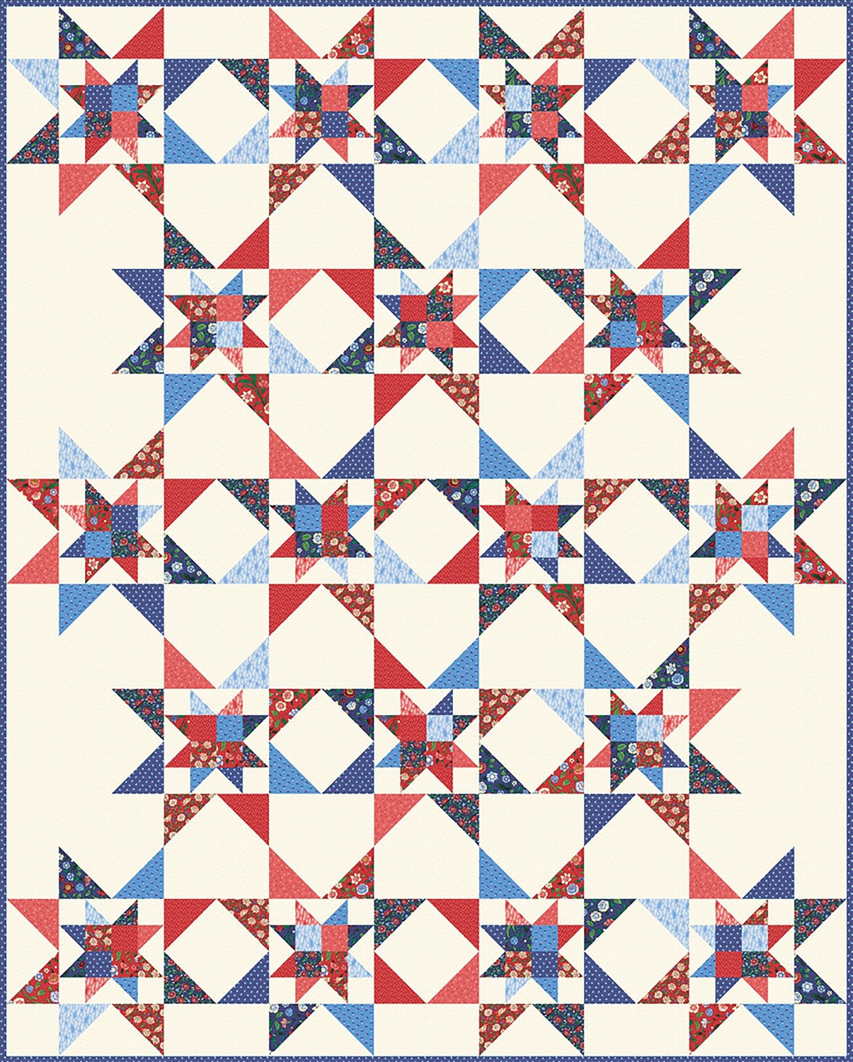 Chesapeake Summer - Fireworks Throw Quilt Kit | ConnectingThreads.com