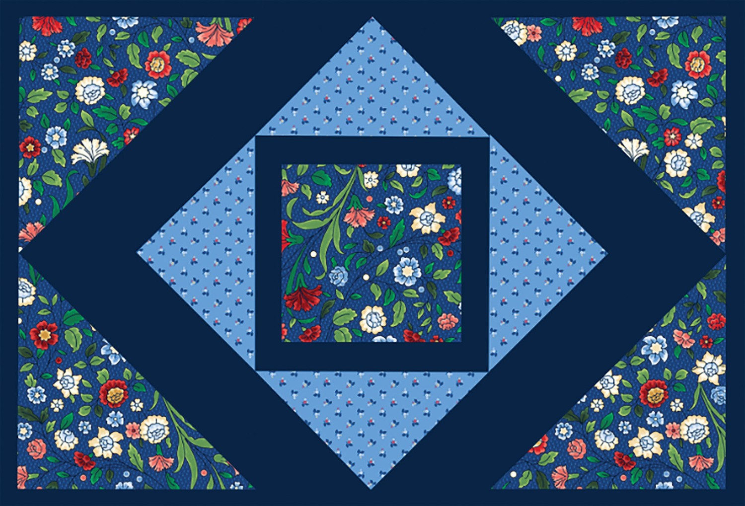 Chesapeake Summer - Framed Floral Placemats Kit | ConnectingThreads.com