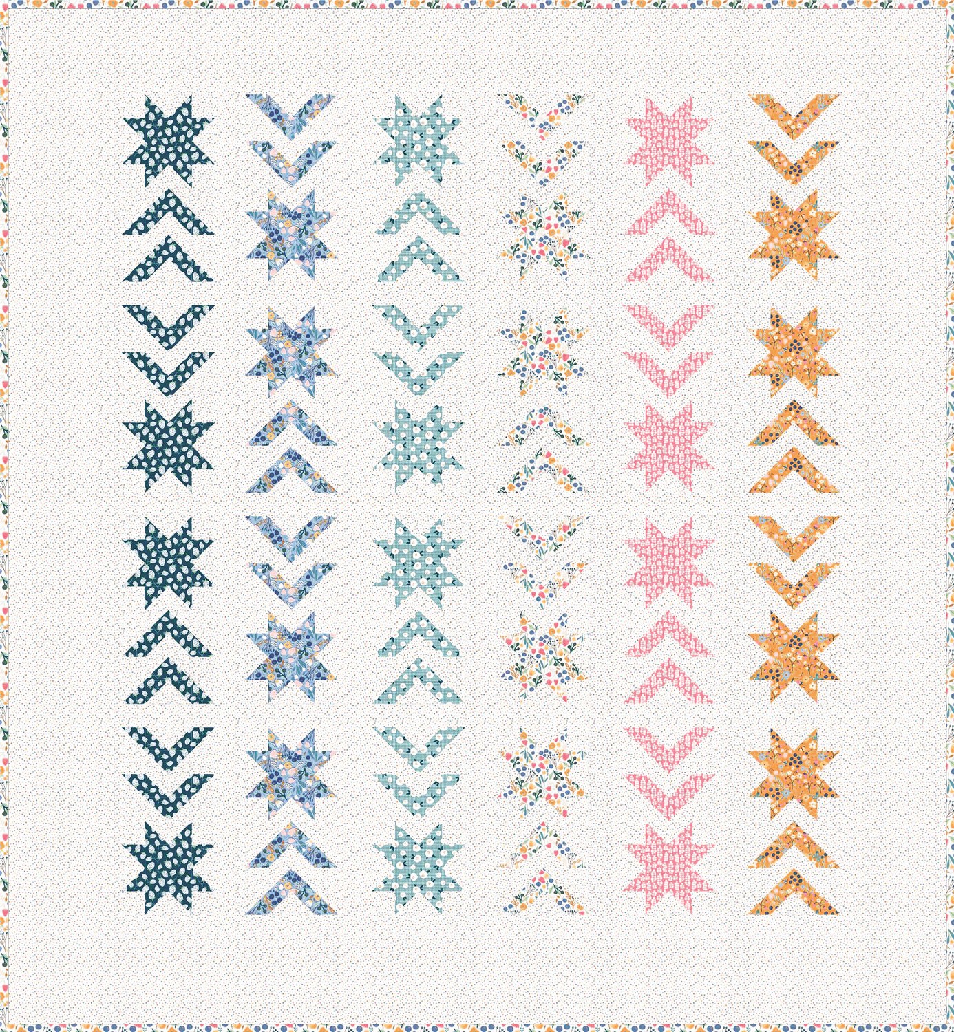 Wild Berry Valley - Sunset Star Quilt Kit | ConnectingThreads.com