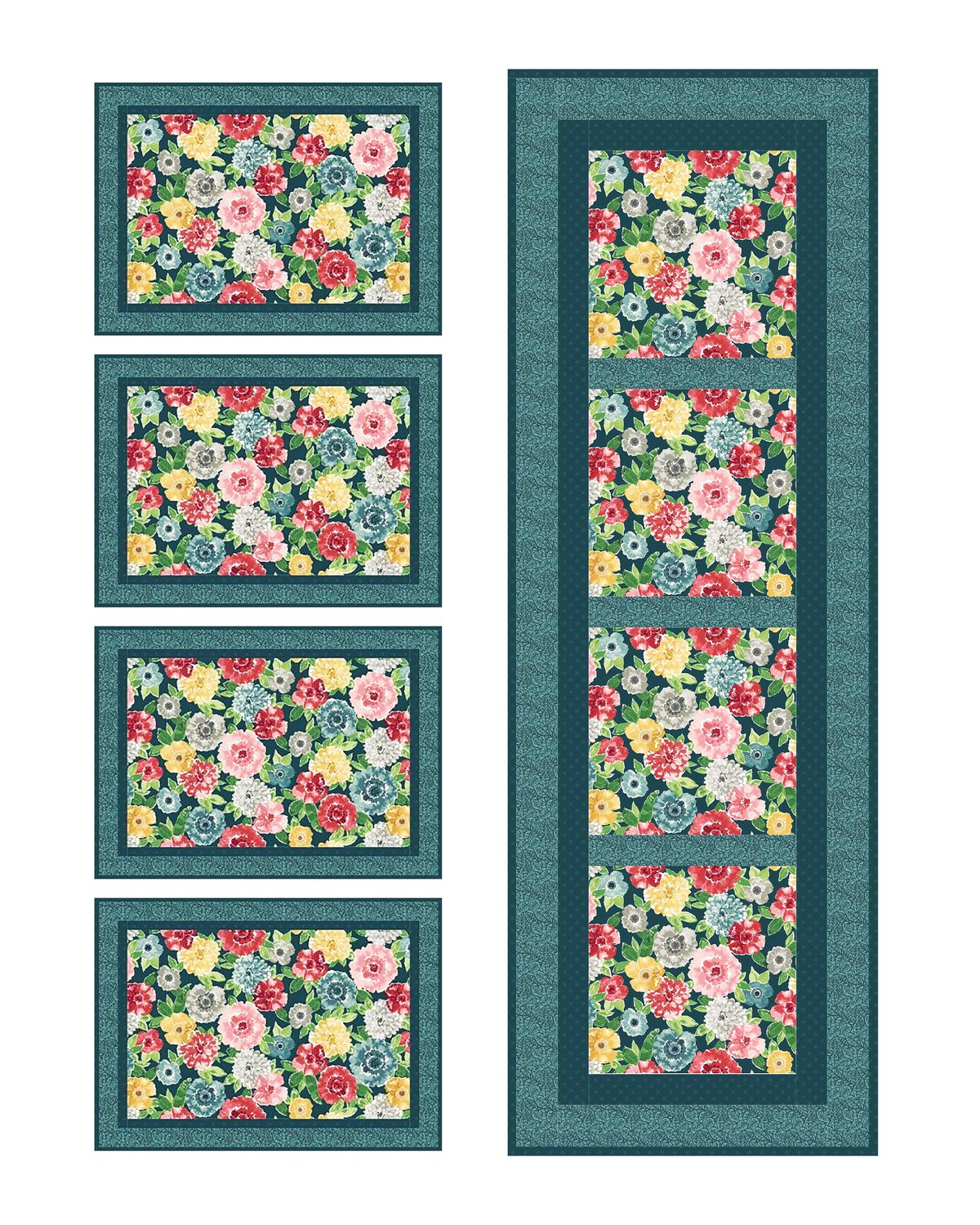 Somerset Afternoon - Afternoon Tea Table Runner and Placemats Kit | ConnectingThreads.com