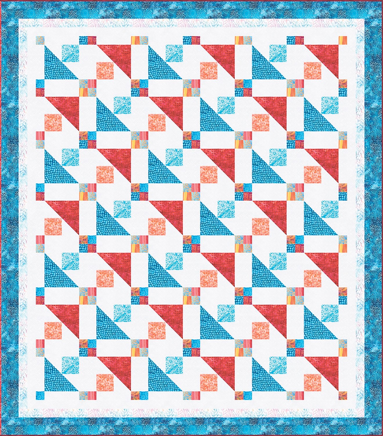 Icy Embers Batiks - Sails at Sunset Pattern Download | ConnectingThreads.com