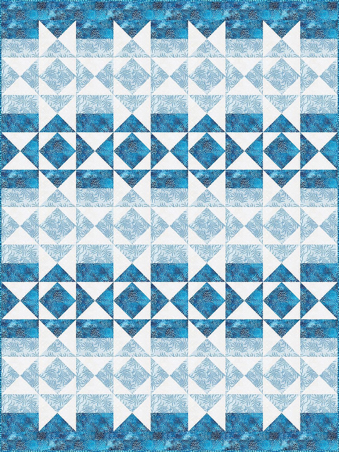 Icy Embers Batiks - Ohio Stripes Quilt Kit | ConnectingThreads.com