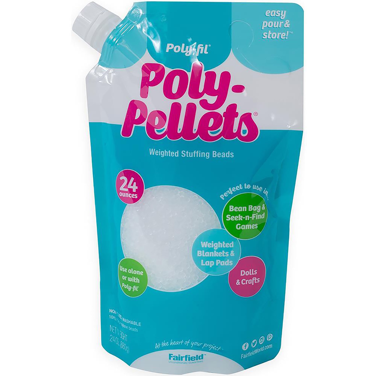 Poly-Fil® Poly Pellets® Weighted Stuffing Beads 24oz bag ...