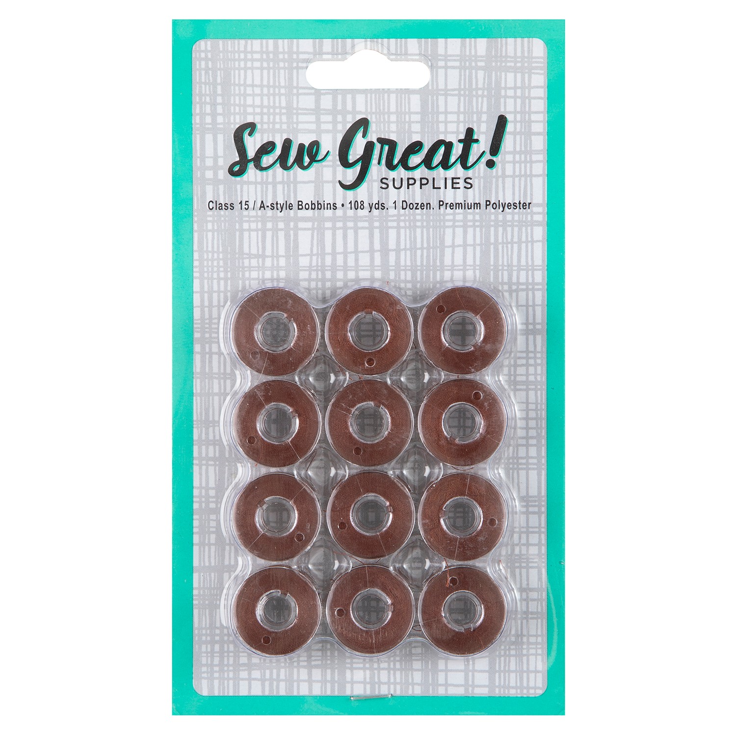 Sew Great Bobbin 12- Pack #468 Hawk Spool | ConnectingThreads.com