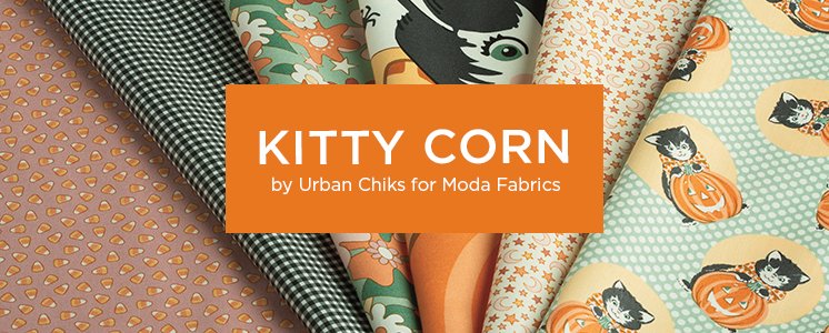 Moda Kitty Corn Fabric by Urban Chiks | Connecting Threads